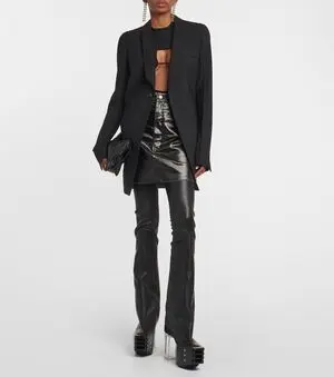Rick Owens Platform Leather Over-the-knee Boots