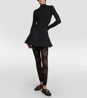 Alaïa High-neck Wool-blend Catsuit