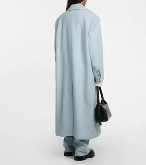Ami Single-breasted Gabardine Coat
