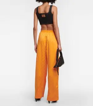 MARINE SERRE Moon Diamant Satin Pajama Pants