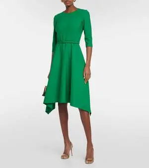 Oscar De La Renta Wool-blend Midi Dress