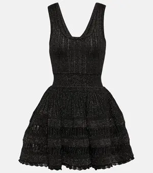 Alaïa Crinoline Wool-blend Mini Dress - Black