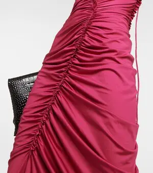 Victoria Beckham Ruched Jersey Maxi Dress
