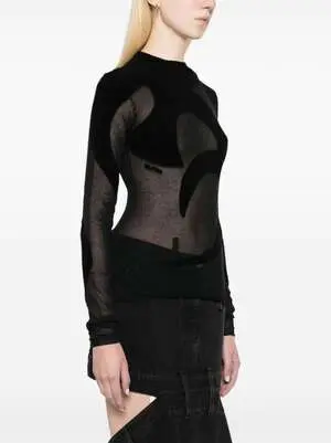 Attico Fine-knit Sheer Top