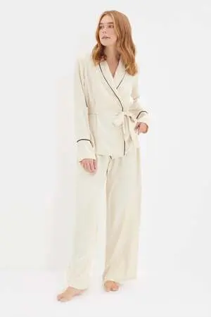 TRENDYOL Lounge/home Relaxed Pajamas Set - Beige
