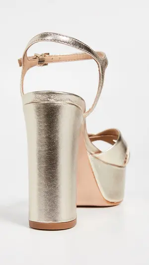 Schutz Keefa Platform Sandals - Platina