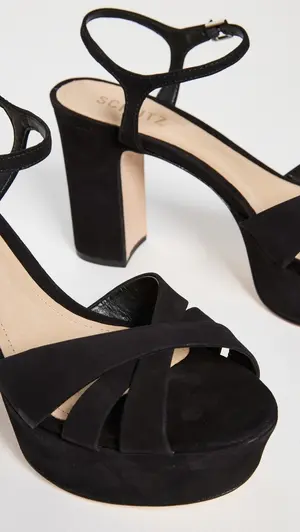 Schutz Keefa Platform Sandals - Black