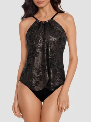 Magicsuit Xantu Jill Snakeskin One-piece Swimsuit - Black Brown