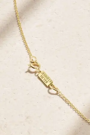 JENNIFER MEYER Mini Hamsa 18-karat Emerald Necklace