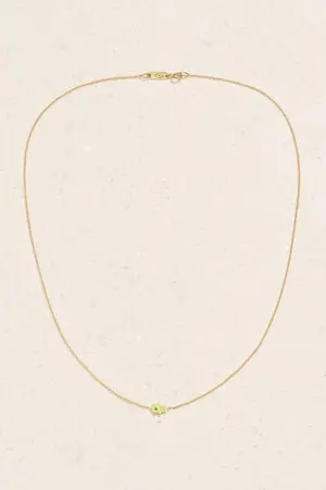 JENNIFER MEYER Mini Hamsa 18-karat Emerald Necklace