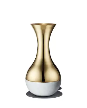 ANNA NEW YORK Dual Vase - White Marble Gold