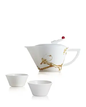 LIULI Little Teapot Plump Little Bird Set - White