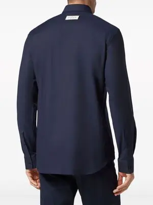 Philipp Plein Skull-embroidered Poplin Shirt