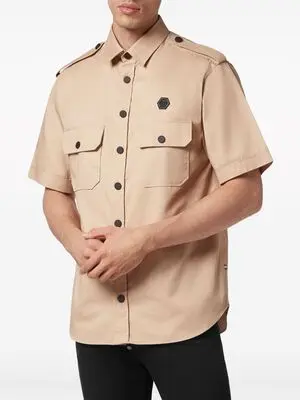 Philipp Plein Plein Gothic Cotton Military Shirt