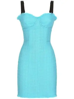 Dolce & Gabbana Rachel Tweed Minidress - Blue