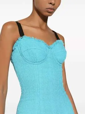 Dolce & Gabbana Rachel Tweed Minidress - Blue