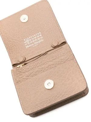 MAISON MARGIELA Logo-embroidered Wallet-on-chain - Neutrals