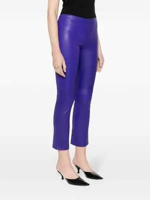 Stouls Cropped Leather Trousers
