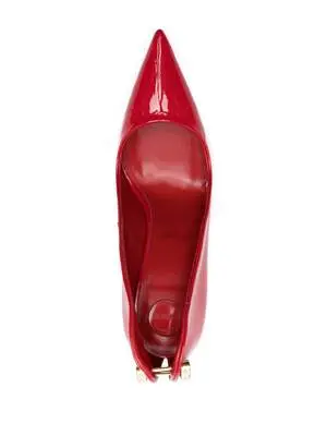 HARDOT Supreme Ass Metallic-heel Patent Pumps - Red