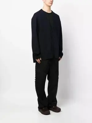 JIL SANDER V-neck Wool Cardigan - Blue