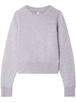 Stella McCartney Sequin-embellished Wool-blend Jumper - Grey