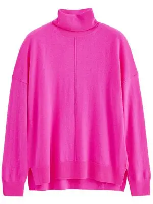 Chinti & Parker Roll-neck Wool Blend Jumper - Pink