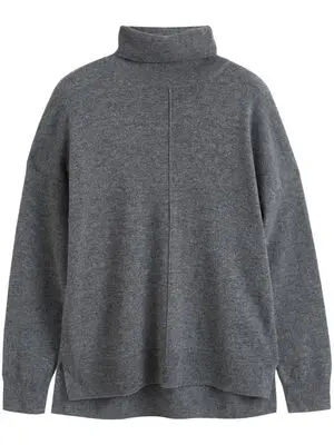 Chinti & Parker Roll-neck Wool Blend Jumper - Grey