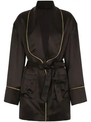 Dolce & Gabbana Belted Silk Blazer