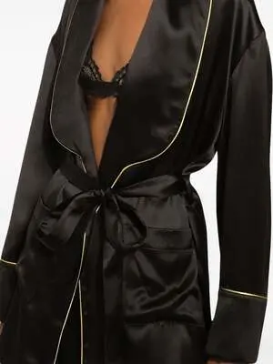 Dolce & Gabbana Belted Silk Blazer