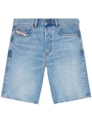 DIESEL® Logo-appliqué Denim Shorts - Blue