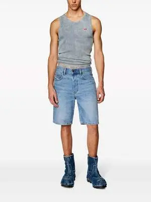 DIESEL® Logo-appliqué Denim Shorts - Blue