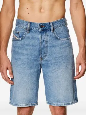 DIESEL® Logo-appliqué Denim Shorts - Blue