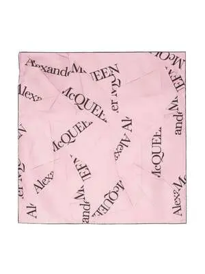 Alexander McQueen Logo-jacquard Silk Scarf