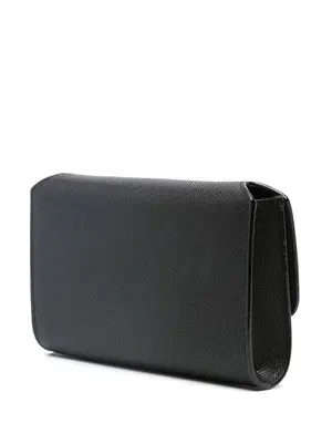 VALEXTRA Pebbled Leather Clutch - Black
