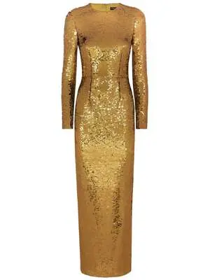 Dolce & Gabbana Sequinned Mermaid Gown - Gold