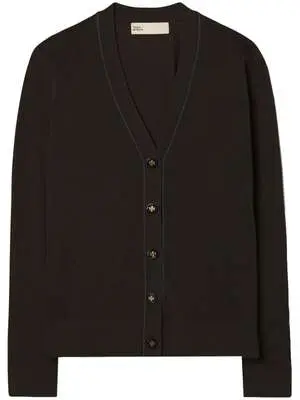 Tory Burch Simone V-neck Cardigan - Black