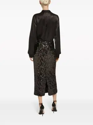Dolce & Gabbana Midi Sequinned Pencil Skirt