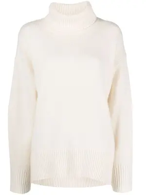 Arch4 Roll-neck Cashmere Jumper - White