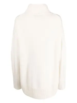 Arch4 Roll-neck Cashmere Jumper - White