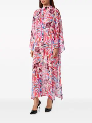 Philipp Plein Kaleidoscopic-print Silk Chiffon Kaftan
