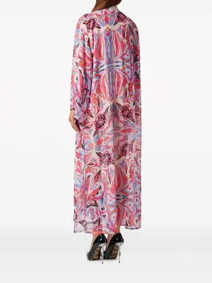 Philipp Plein Kaleidoscopic-print Silk Chiffon Kaftan