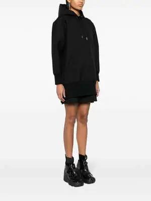 Sacai Layered Cotton Sweatshirt - Black