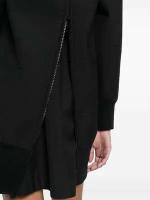 Sacai Layered Cotton Sweatshirt - Black