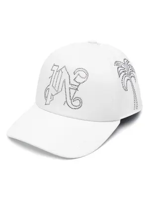 Palm Angels Milano Studded Baseball Cap - White