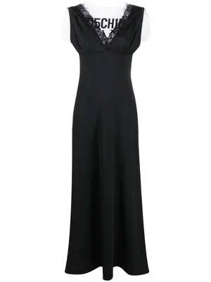 Moschino Logo-print Layered Maxi Dress