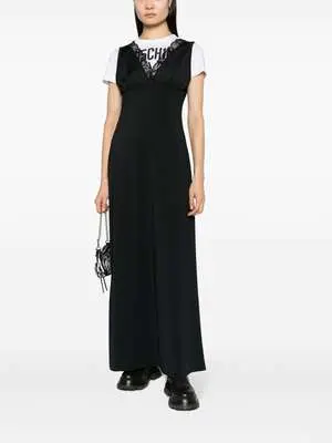 Moschino Logo-print Layered Maxi Dress