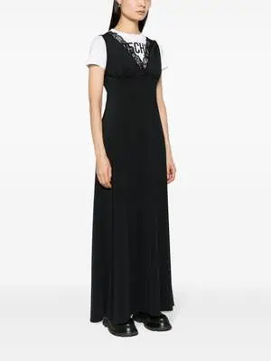 Moschino Logo-print Layered Maxi Dress