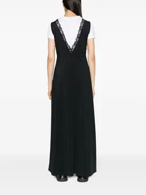 Moschino Logo-print Layered Maxi Dress