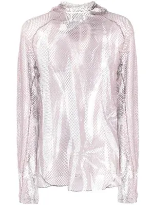 KANGHYUK Fishnet Cotton Hoodie