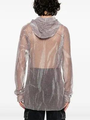 KANGHYUK Fishnet Cotton Hoodie